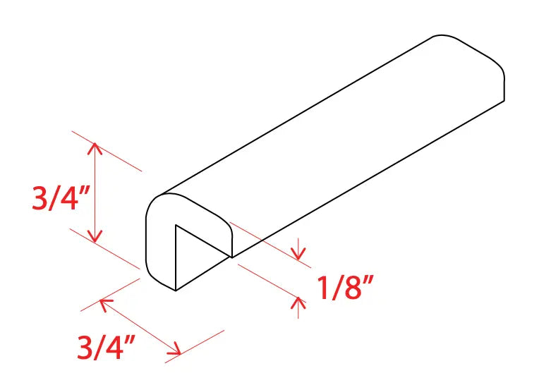 OCM8 - Outside Corner Moulding - Shaker Slim - Cabinet Sales Center