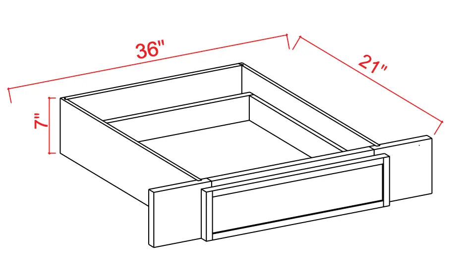 Vanity Knee Drawer - Shaker Slim - Cabinet Sales Center
