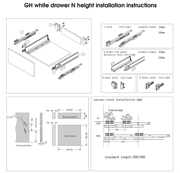 DTC and Blum N&H Drawer - Frameless Line | Cabinet Sales Center